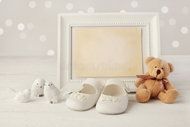 Baby Birth Frame Background Stock Image - Image of newborn, shoes: 92955151