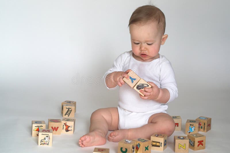 Baby Blocks stock photo. Image of infant, adorable, explore - 2157564