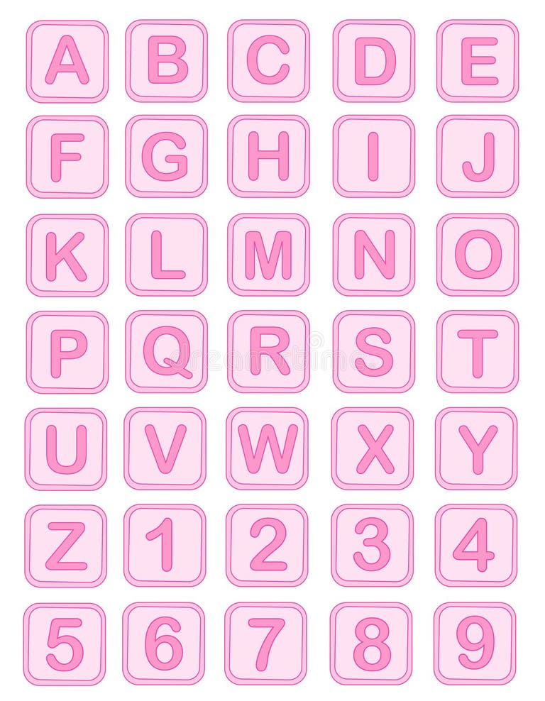 Child Alphabet Blocks Pastel Stock Illustrations – 36 Child Alphabet ...