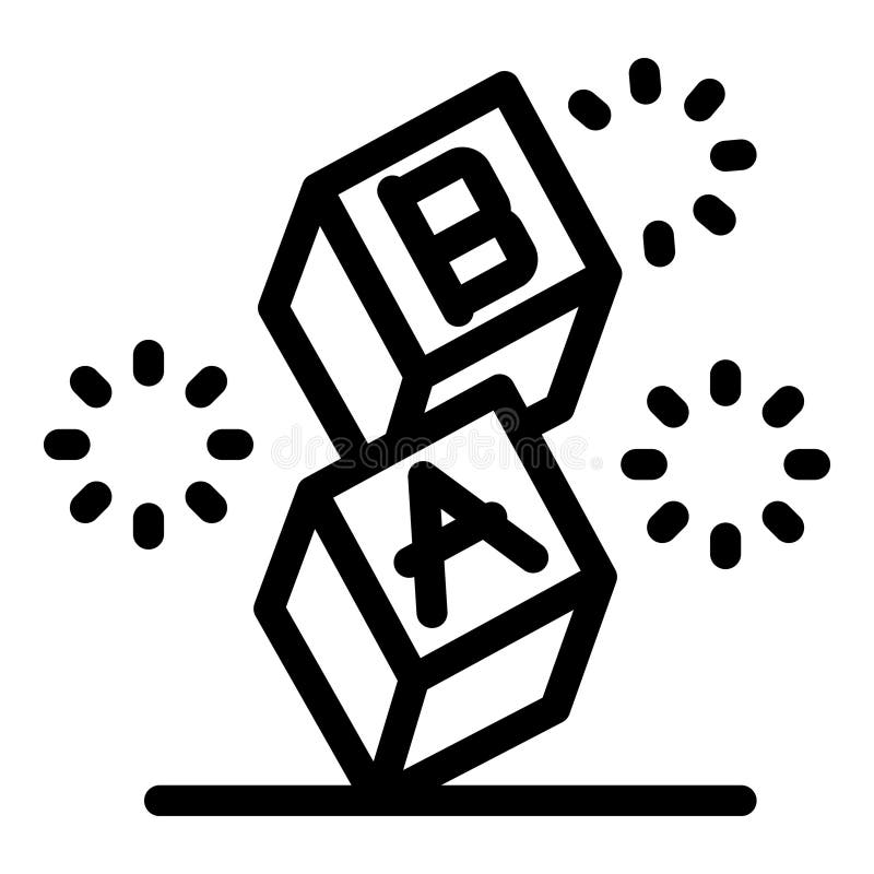 Baby Blocks Falling Down Creating Fun Sound Effect Stock Vector ...