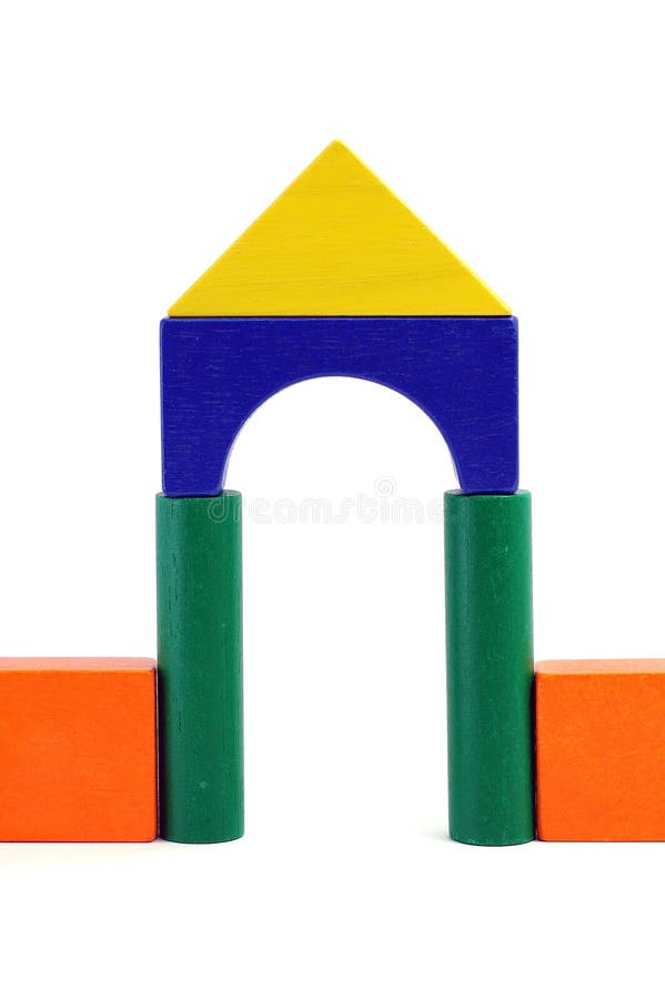 Baby blocks figure - Gate stock photo. Image of foundation - 512636