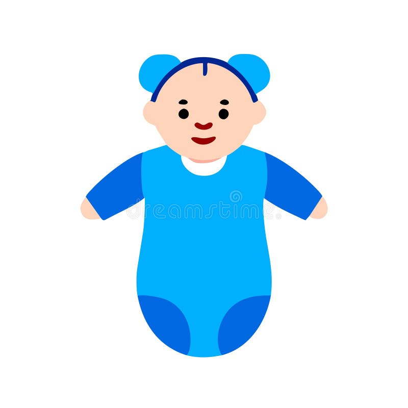 Baby Blue Icon Vector Illustration Stock Vector - Illustration of ...