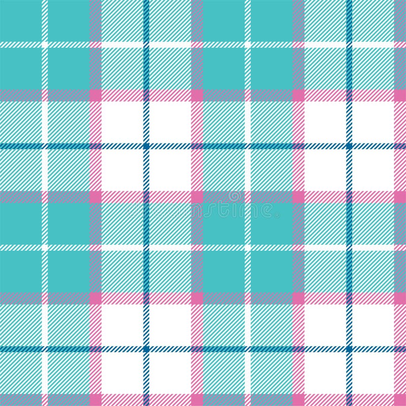 Baby Blue Pink Pastel Color Plaid Seamless Pattern. Vector Illustration ...