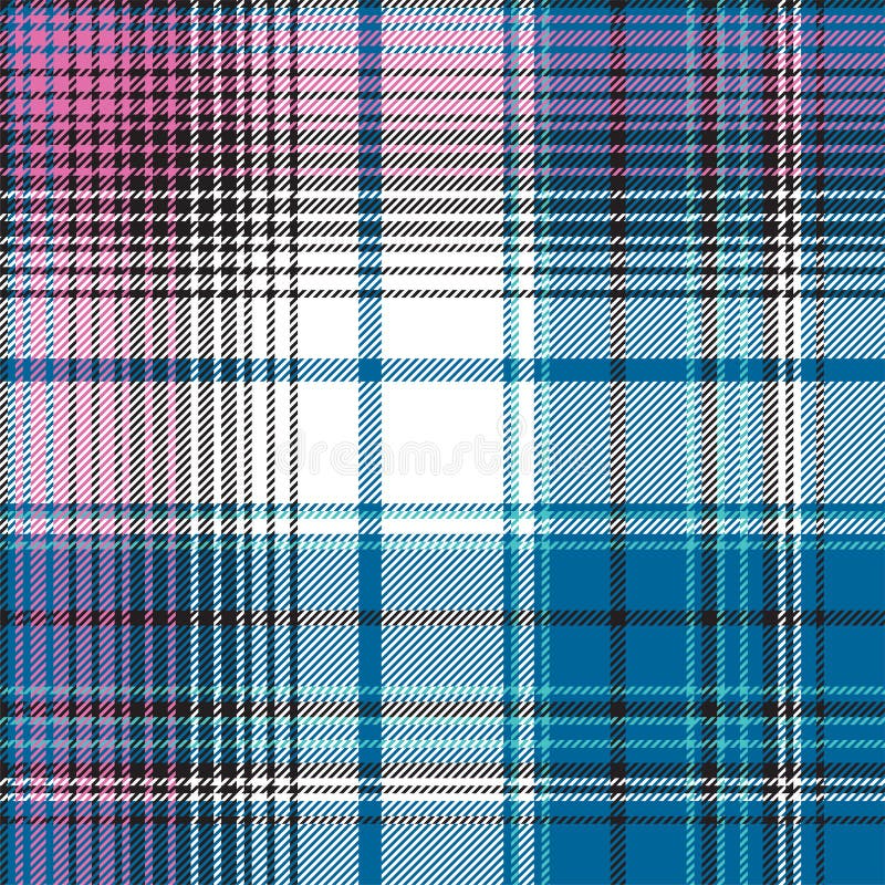 Baby Blue Pink Pastel Color Plaid Seamless Pattern. Vector Illustration ...