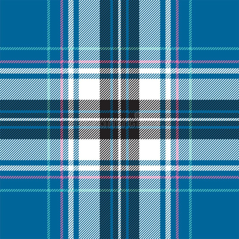 Baby Blue Pink Pastel Color Plaid Seamless Pattern. Vector Illustration ...