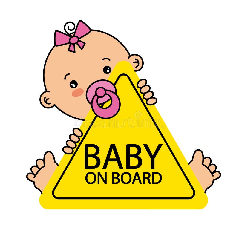 Baby on Board Sign stock vector. Illustration of isolated - 97976132