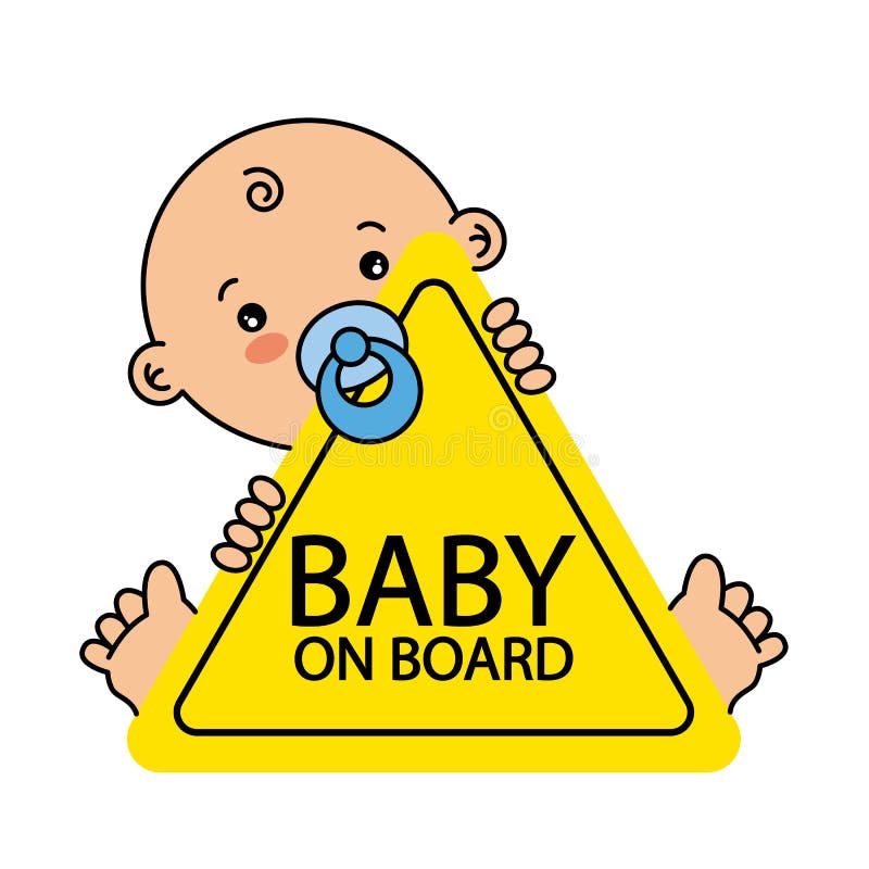 Baby on Board Sign stock vector. Illustration of isolated - 97976132