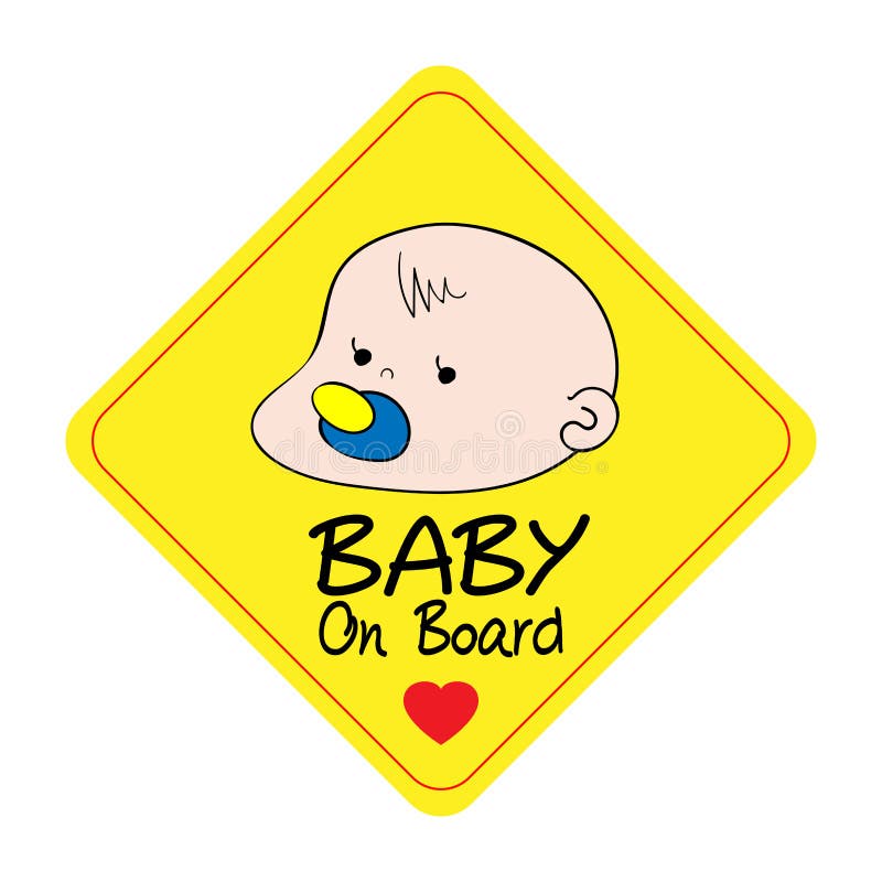 Baby on board sign stock vector. Illustration of symbol - 118294842
