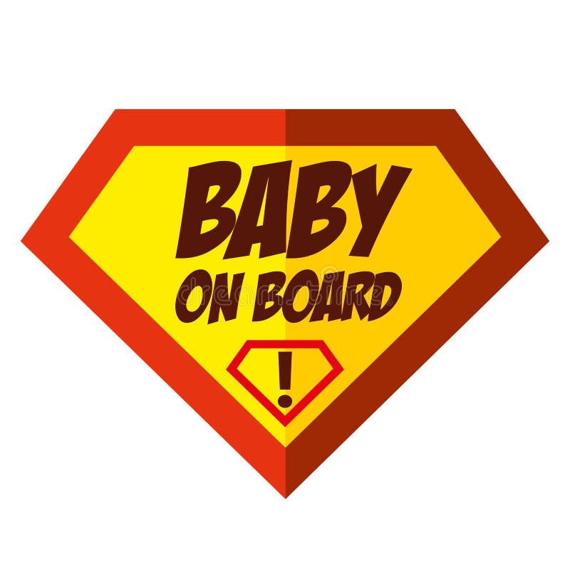 Baby on Board Superhero Logo Stock Vector - Illustration of font, kids ...