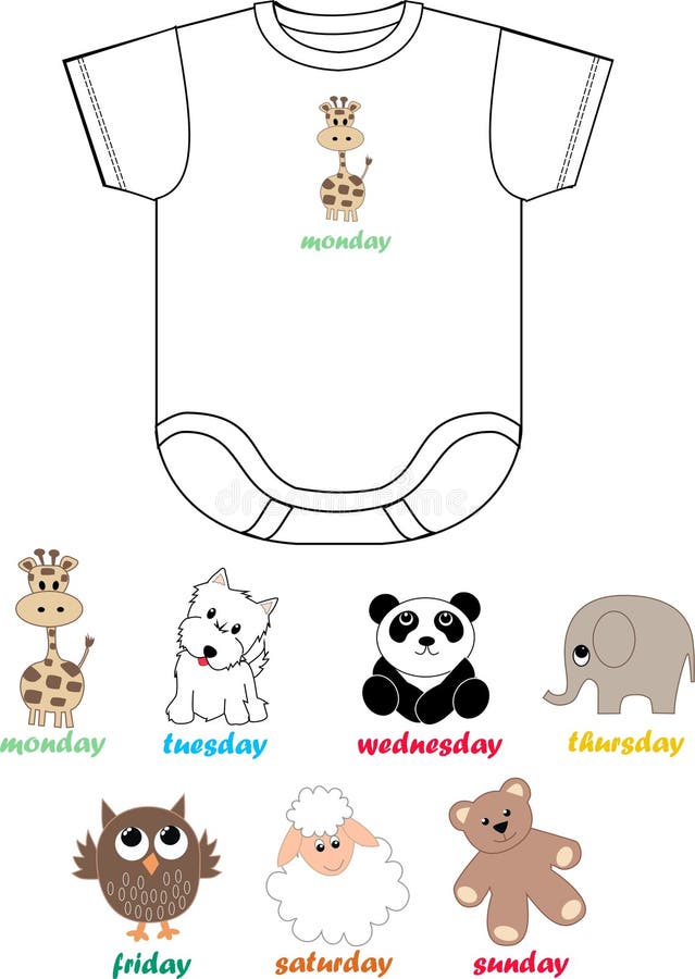 Baby Body for Girls and Boys Stock Vector - Illustration of bear, color ...