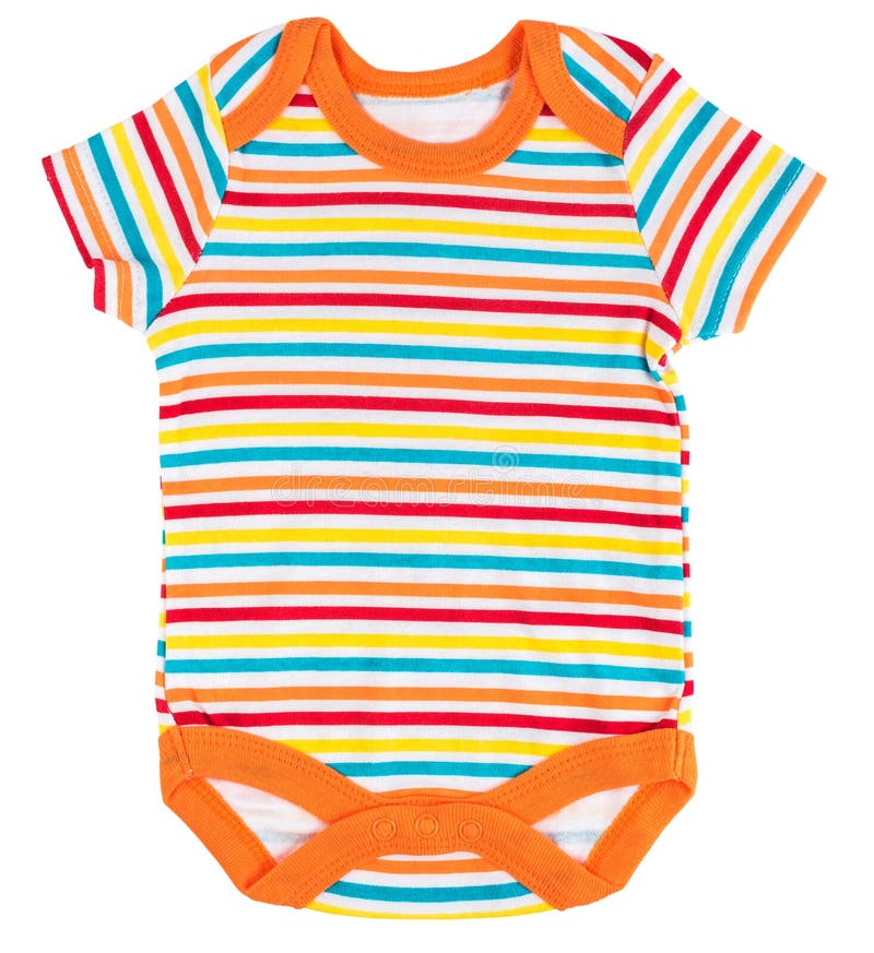 Baby in the Body Lying on His Stomach on a White Background and Stock ...