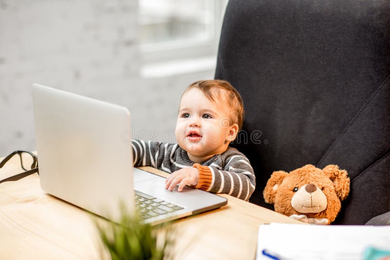 Baby boss at the office stock photo. Image of work, toddler - 106512548