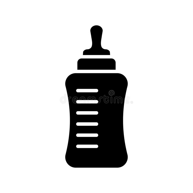 Baby Bottle Icon Vector Design Template in White Background Stock ...
