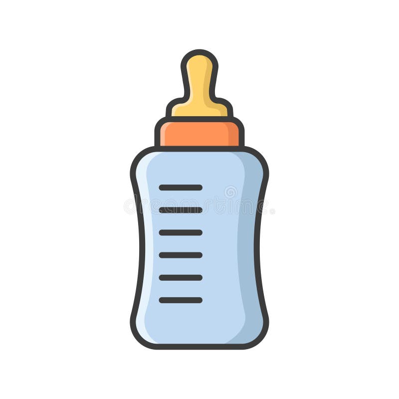 Baby Bottle Icon Vector Design Template in White Background Stock ...