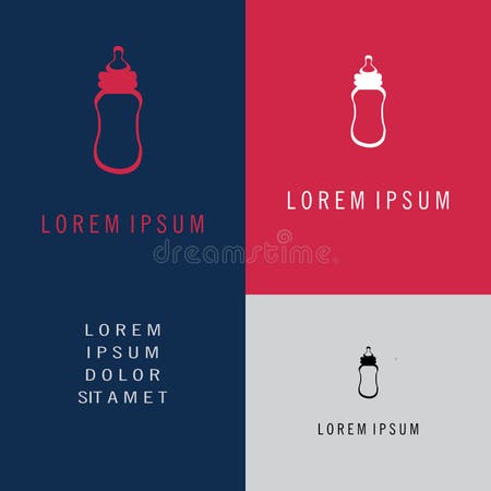 Baby bottle logo stock vector. Illustration of care, element - 97577991