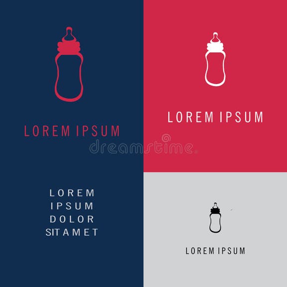 Baby bottle logo stock vector. Illustration of care, element - 97577991