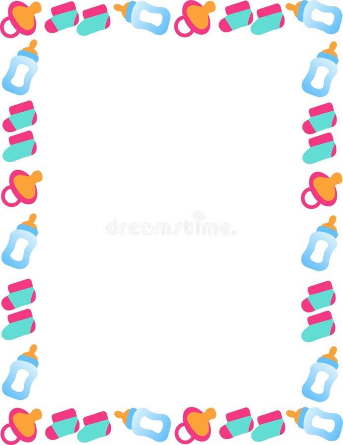 Baby Bottle Page Border