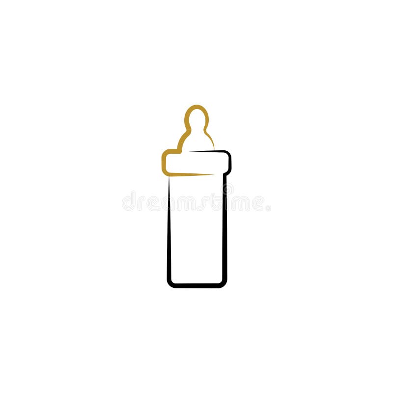 Baby Bottle Vector Icon Logo Element Stock Vector - Illustration of ...