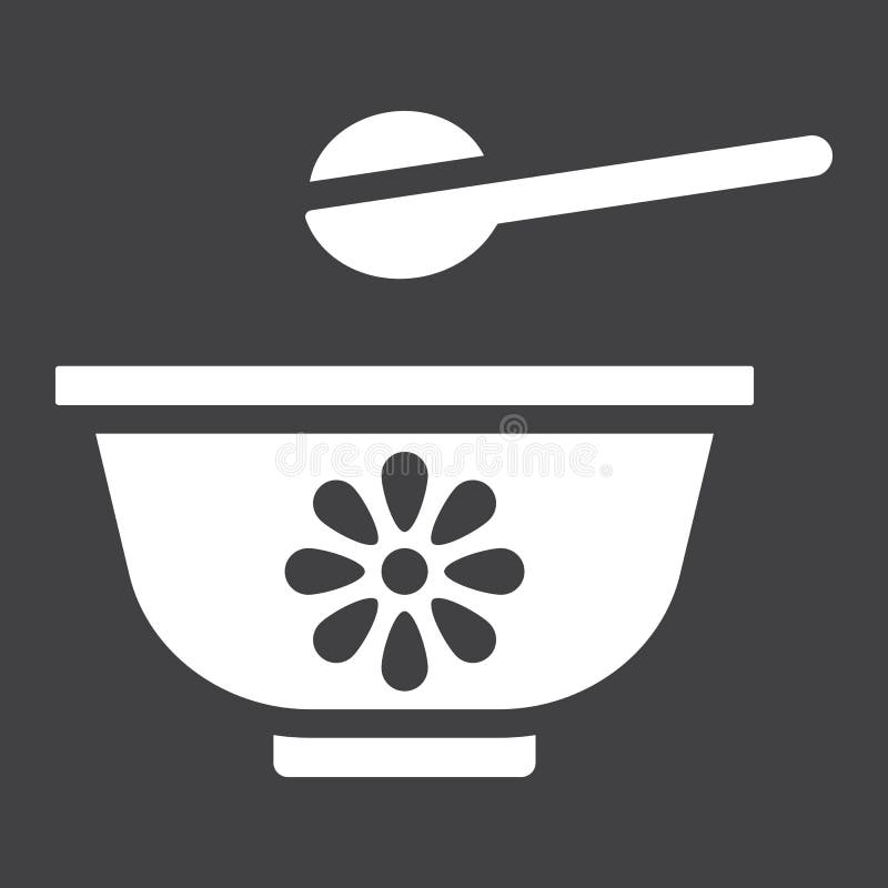 Baby Bowl and Spoon Hand Drawn Outline Doodle Icon. Stock Vector ...