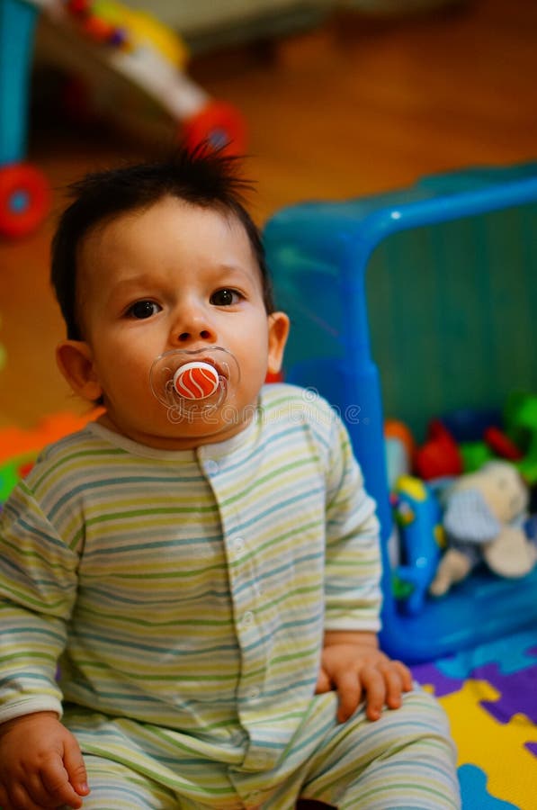 Baby and box stock photo. Image of infant, smile, child - 49144410