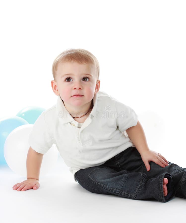 Baby boy stock photo. Image of baby, blond, cutout, single - 13259852
