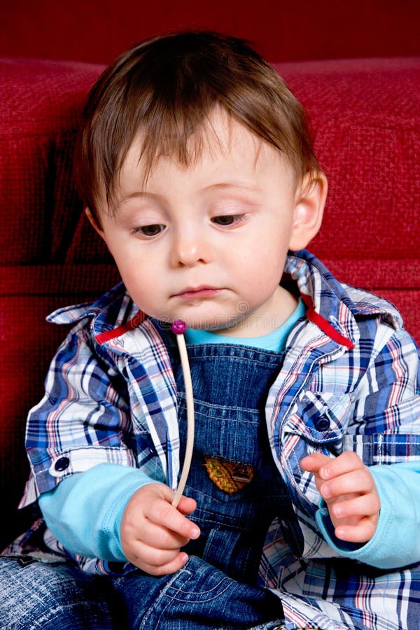 Grinning baby boy stock photo. Image of love, small, think - 17270126