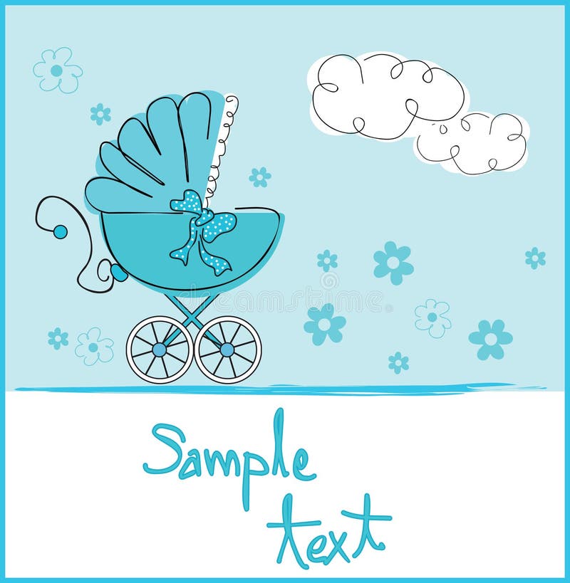 Baby boy arrival stock vector. Illustration of celebration - 8533188