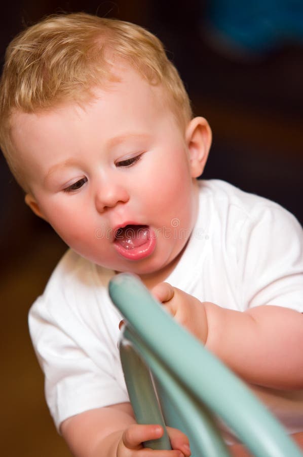 Baby boy stand stock image. Image of little, caucasian - 16796935