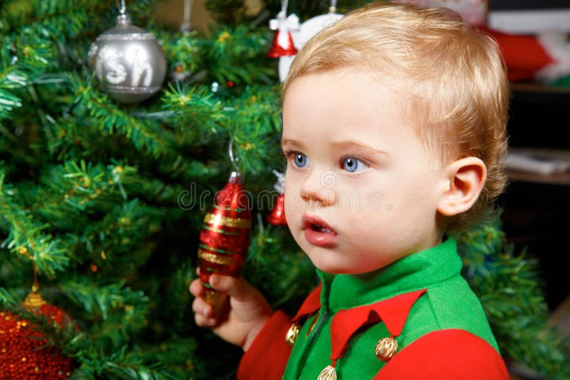 Baby boy on Christmas stock photo. Image of christmas - 22628710
