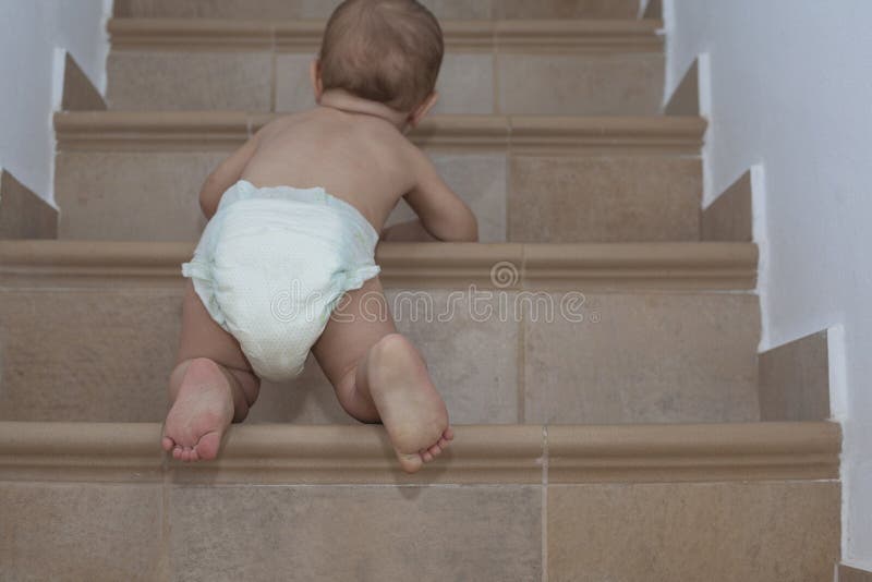 Baby on stairs stock image. Image of fulcrum, child, pretty - 3860241