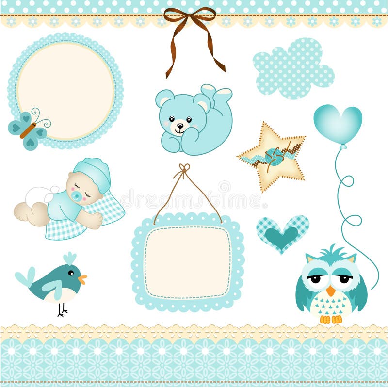 Baby boy design elements stock vector. Illustration of butterfly - 31252251