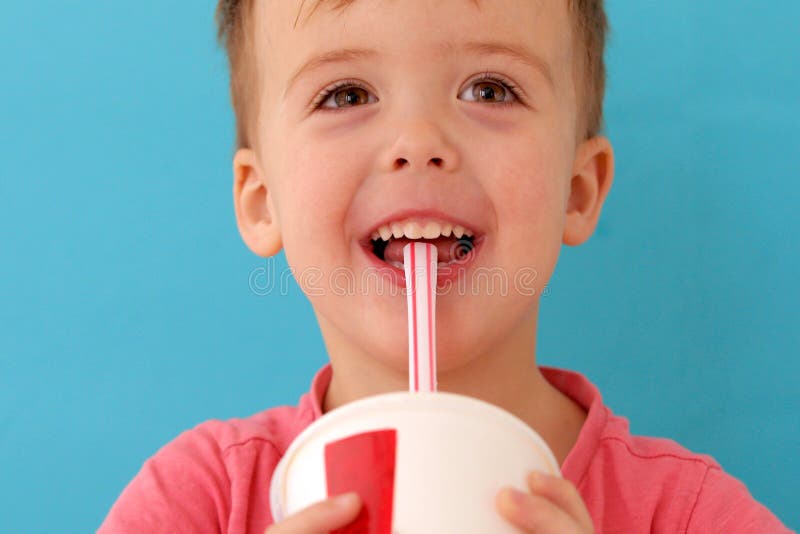 Baby Boy Drinking Milkshake Stock Image - Image of laugh, gastronomy ...
