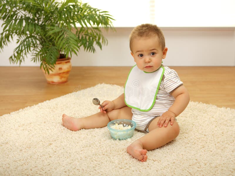 Baby Eating stock image. Image of meal, nutrition, baby - 17694619