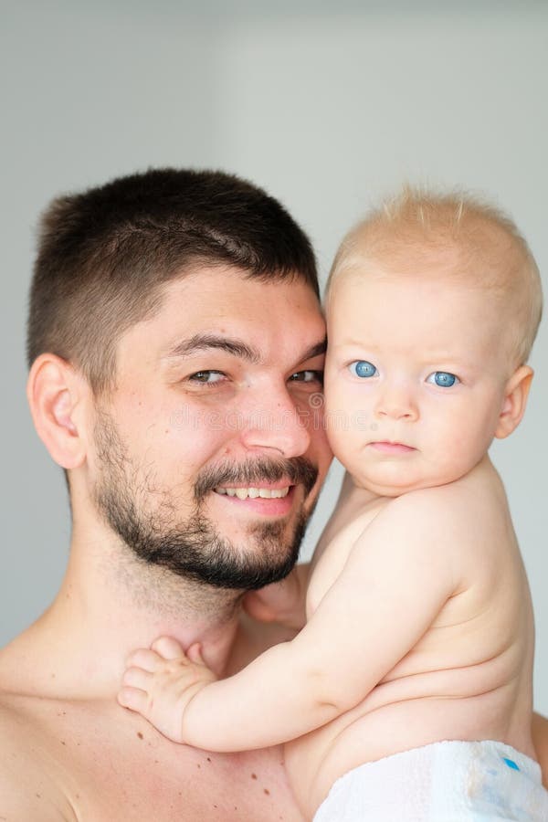 Baby boy with father stock photo. Image of little, fatherhood - 75282570