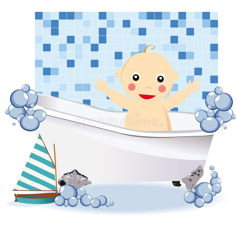 Baby boy having a bath stock vector. Illustration of healthy - 10633885 Baby boy having a bath stock vector. Illustration of healthy - 10633885