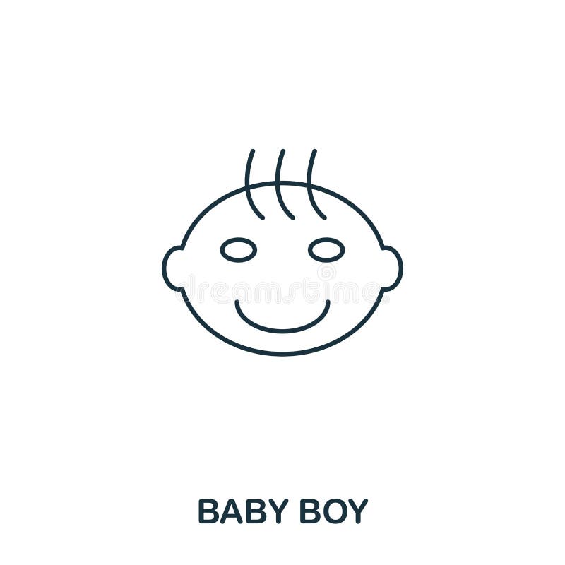 Baby Boy Icon Outline Style. Creative Thin Design from Baby Things Icon ...
