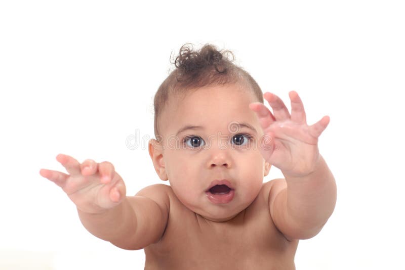 Baby Reaching for the Sky stock photo. Image of religious - 31296398