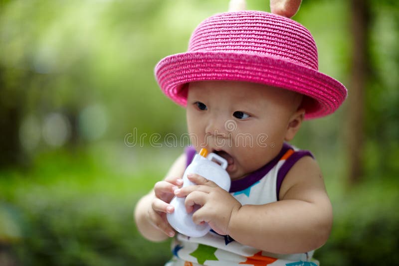 Baby boy in red hat stock photo. Image of face, little - 43359772
