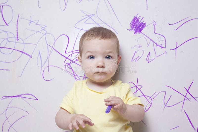 Baby boy scrawling writing stock photo. Image of baby - 73331080