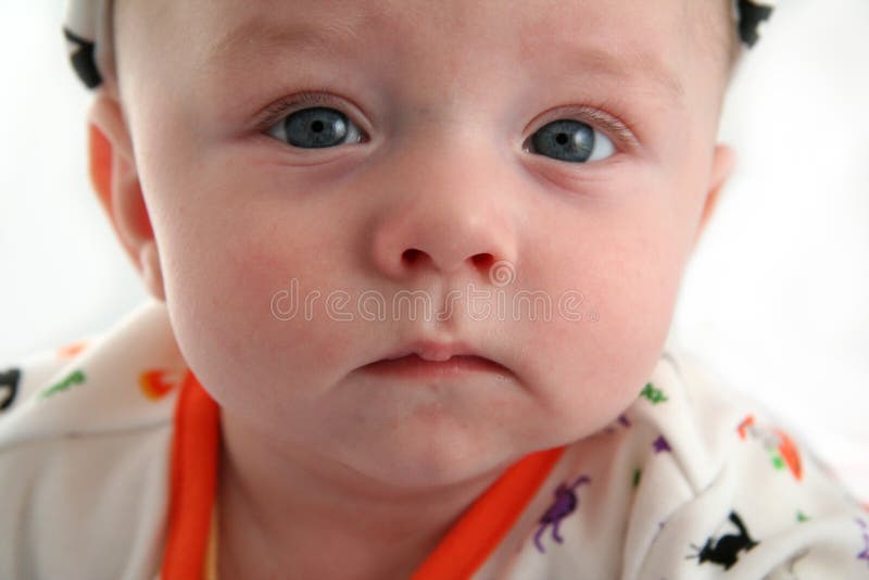 Baby Boy with Serious Face stock image. Image of human - 1518449