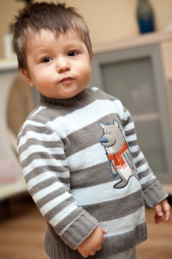 Baby boy stand stock image. Image of little, caucasian - 16796935