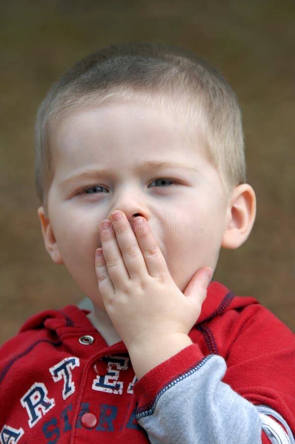 Baby Boy Stiffles Yawn stock photo. Image of closeup - 23034920