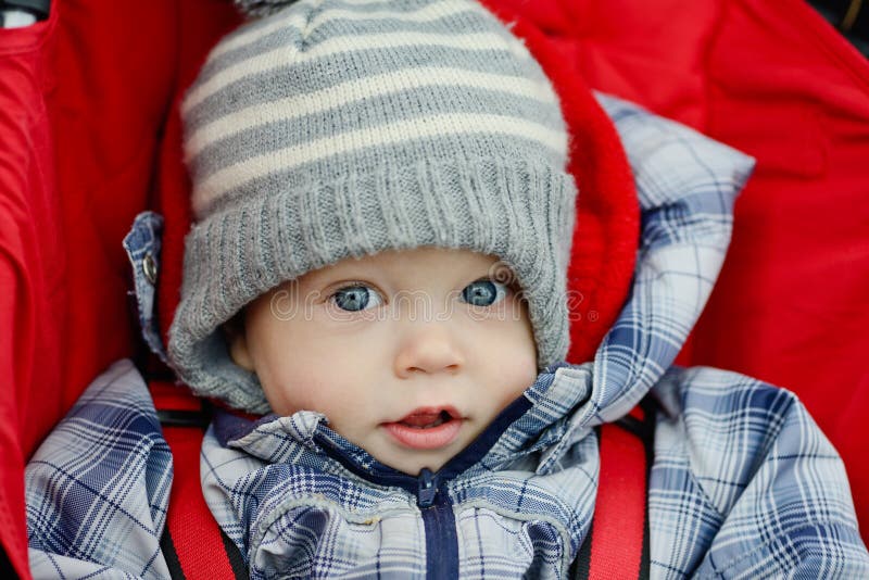 Baby boy in the stroller stock photo. Image of baby, little - 38046344