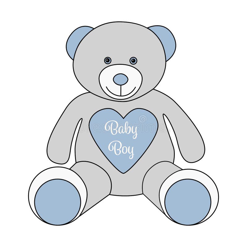 Baby Boy Teddy Bear Clip Art