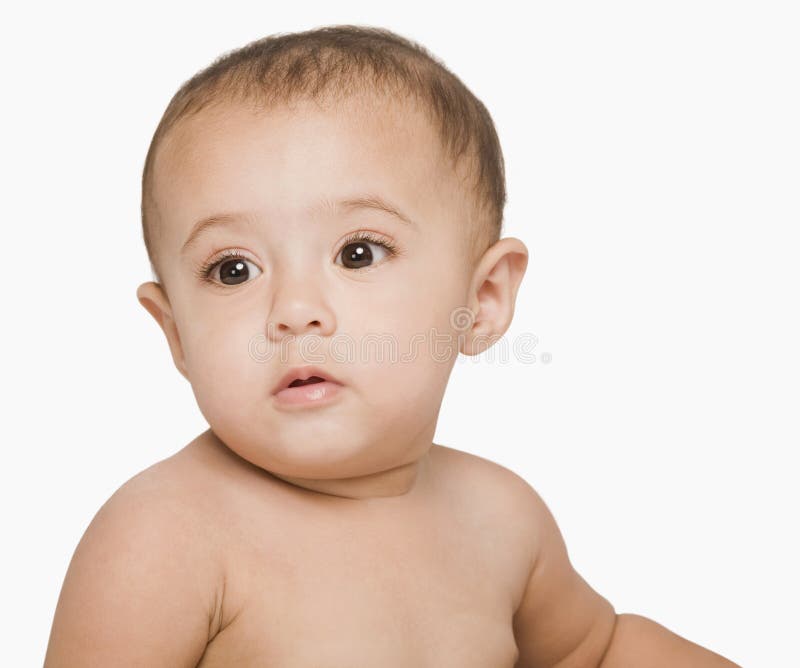 Baby boy thinking stock image. Image of cute, ethnicity - 36256559