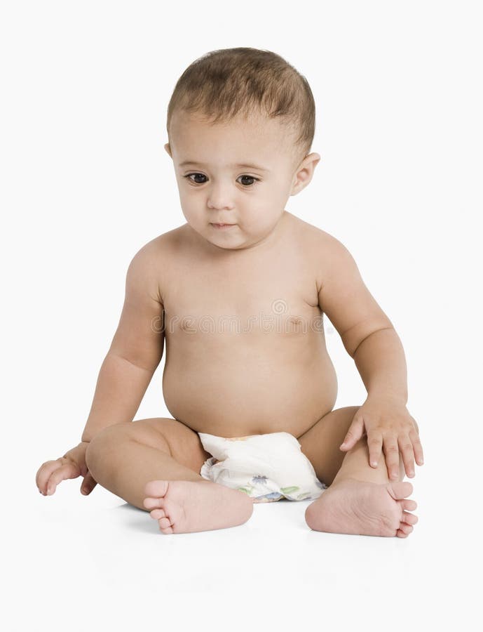 Baby boy thinking stock photo. Image of contemplation - 36256618