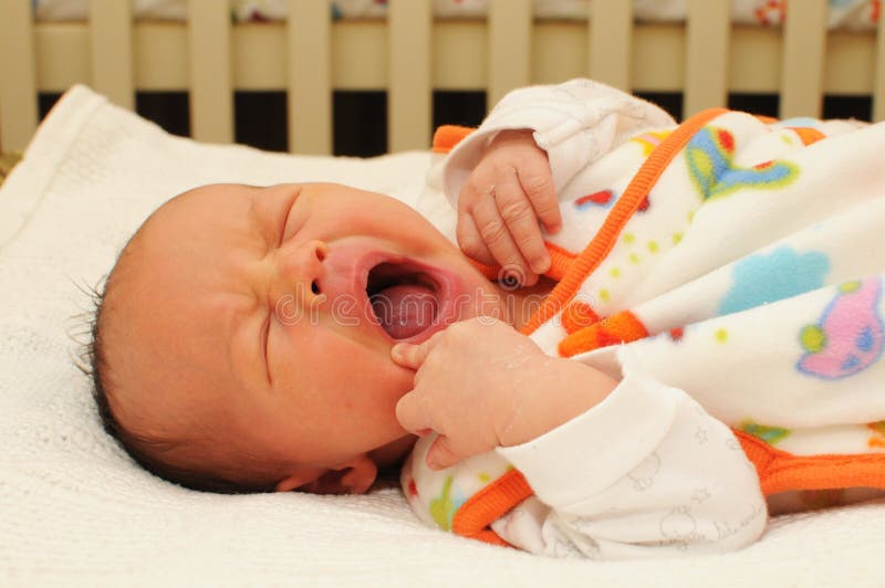 Baby boy yawning stock image. Image of yawn, baby, life - 17763239