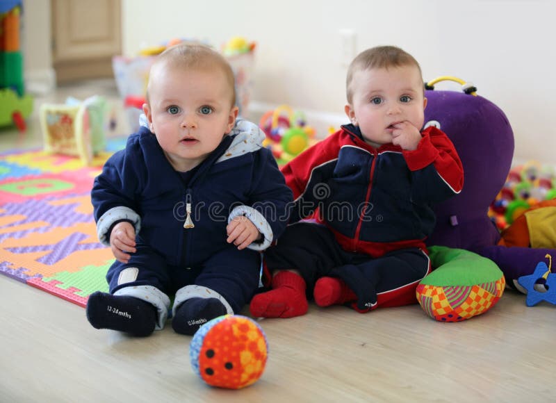 Twin baby boys stock image. Image of concept, brothers - 1362309