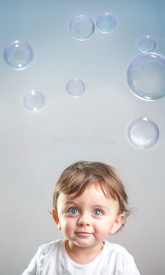 Baby and bubbles stock photo. Image of bath, looking - 36702768