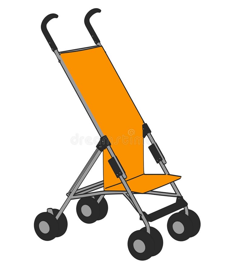 Baby buggy stock illustration. Illustration of cartoon - 35595275